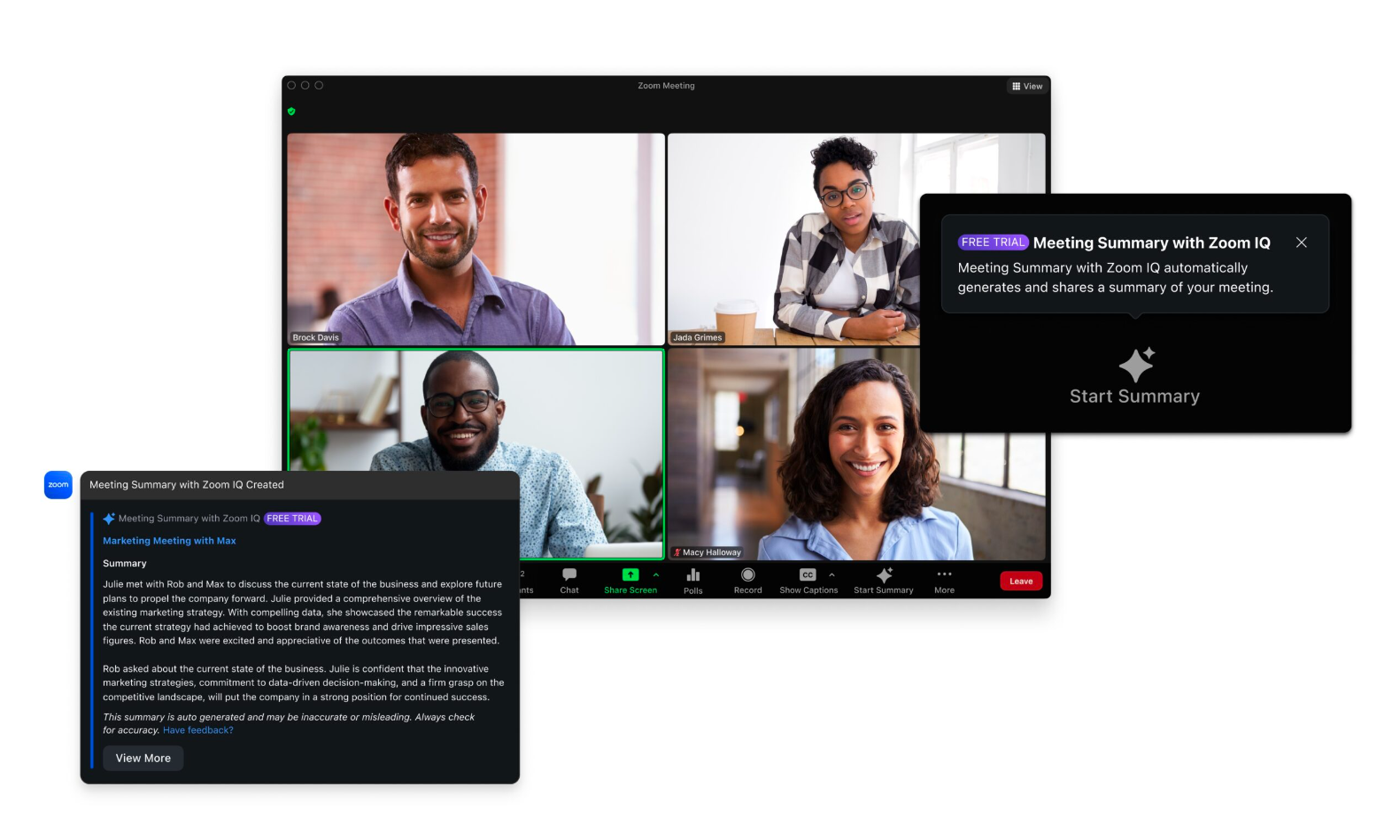 Zoom IQ writes summaries for absentees at meetings - Security Parrot ...